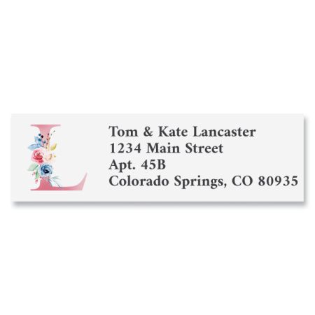 Floral Monogram Classic Address Labels | Current Catalog