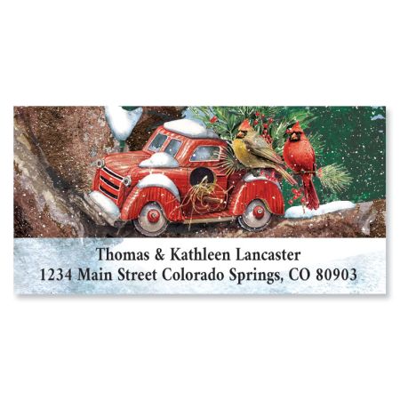 Christmas Birdhouse Deluxe Address Labels | Current Catalog
