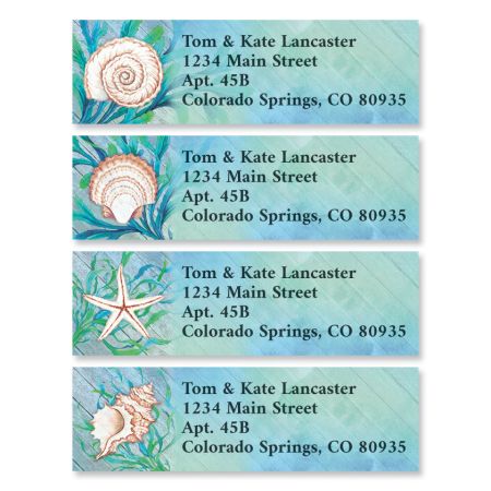 Blue Shells Classic Address Labels (4 Designs) | Current Catalog