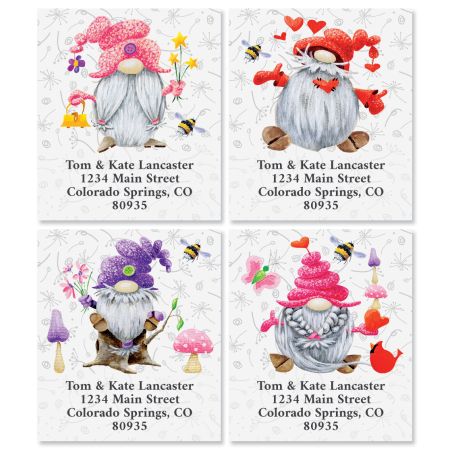 Colorful Gnomes Select Address Labels (6 Designs) | Current Catalog