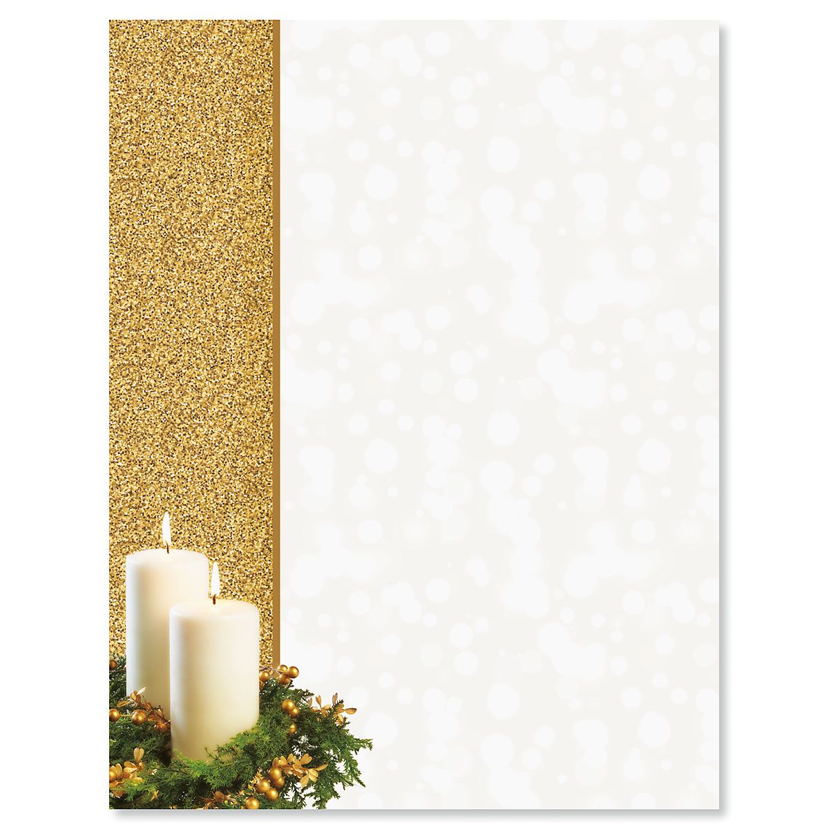 Gold Candle Christmas Letter Papers | Current Catalog