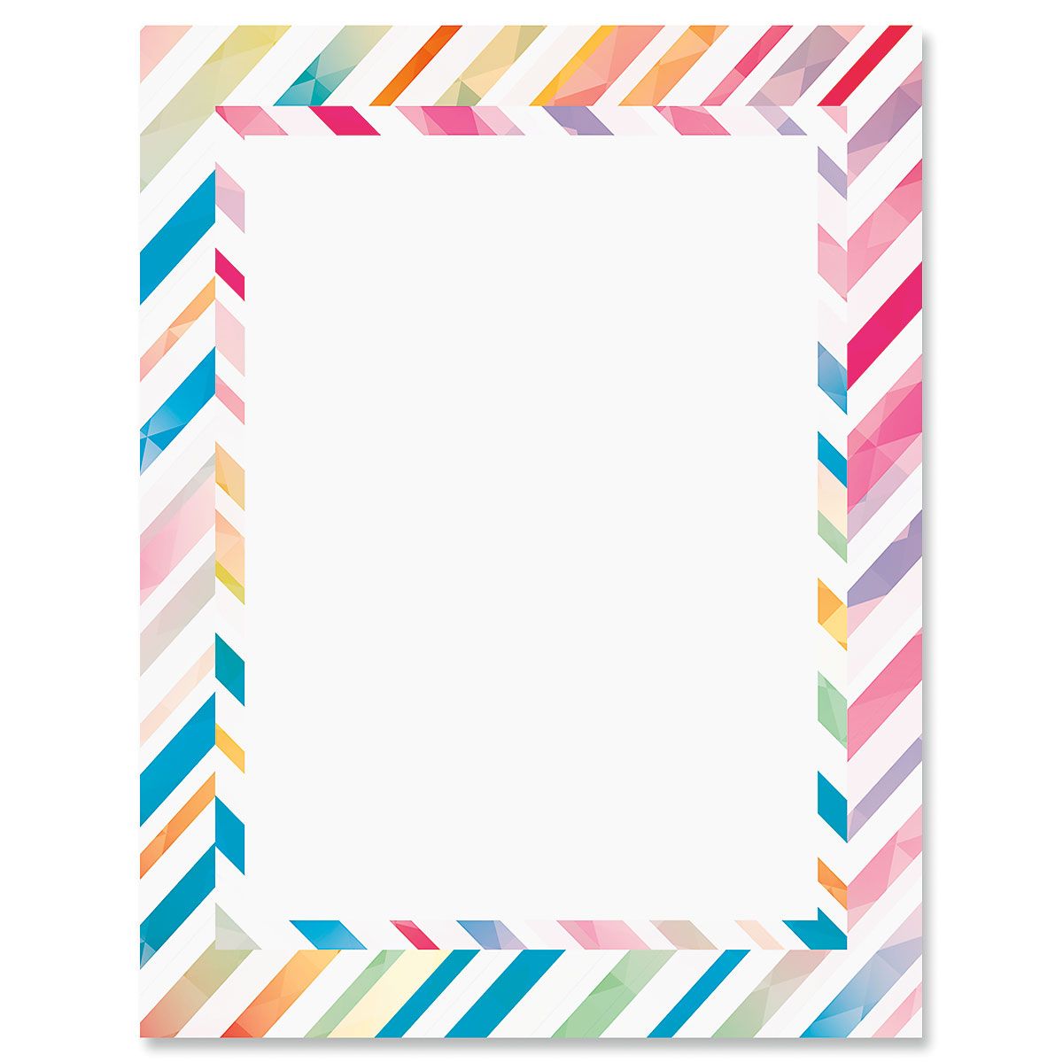 Stripe Rainbow Letter Papers | Current Catalog