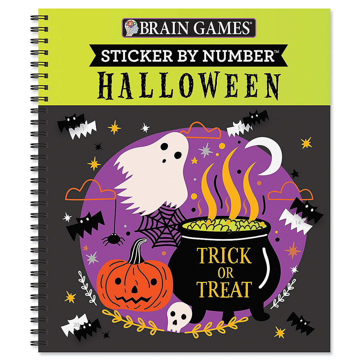 Sticker by Number Trick or Treat Book Brain Games® | Current Catalog