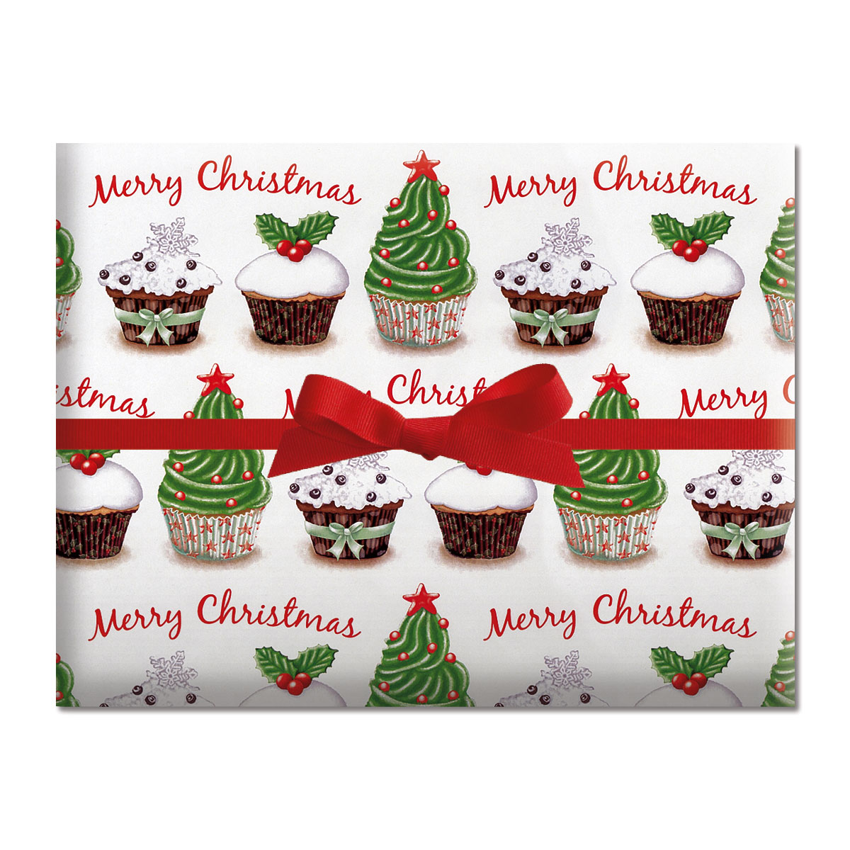 Christmas Cupcake Jumbo Rolled Gift Wrap Current Catalog