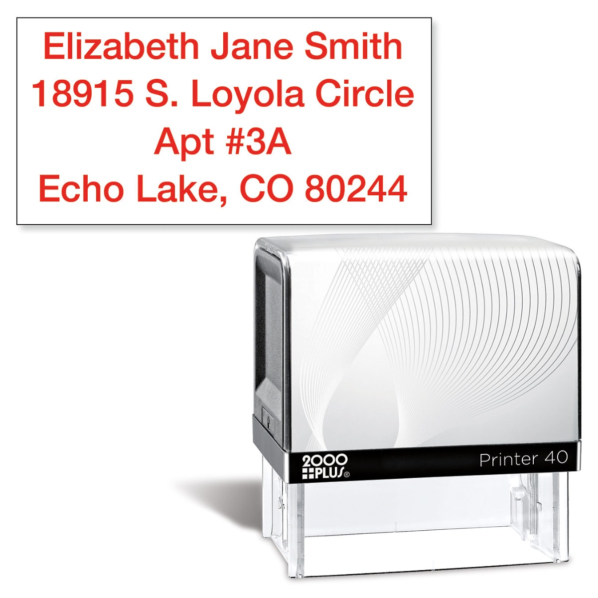 Standard Self-Inking Address Stamp - Red Ink | Current Catalog