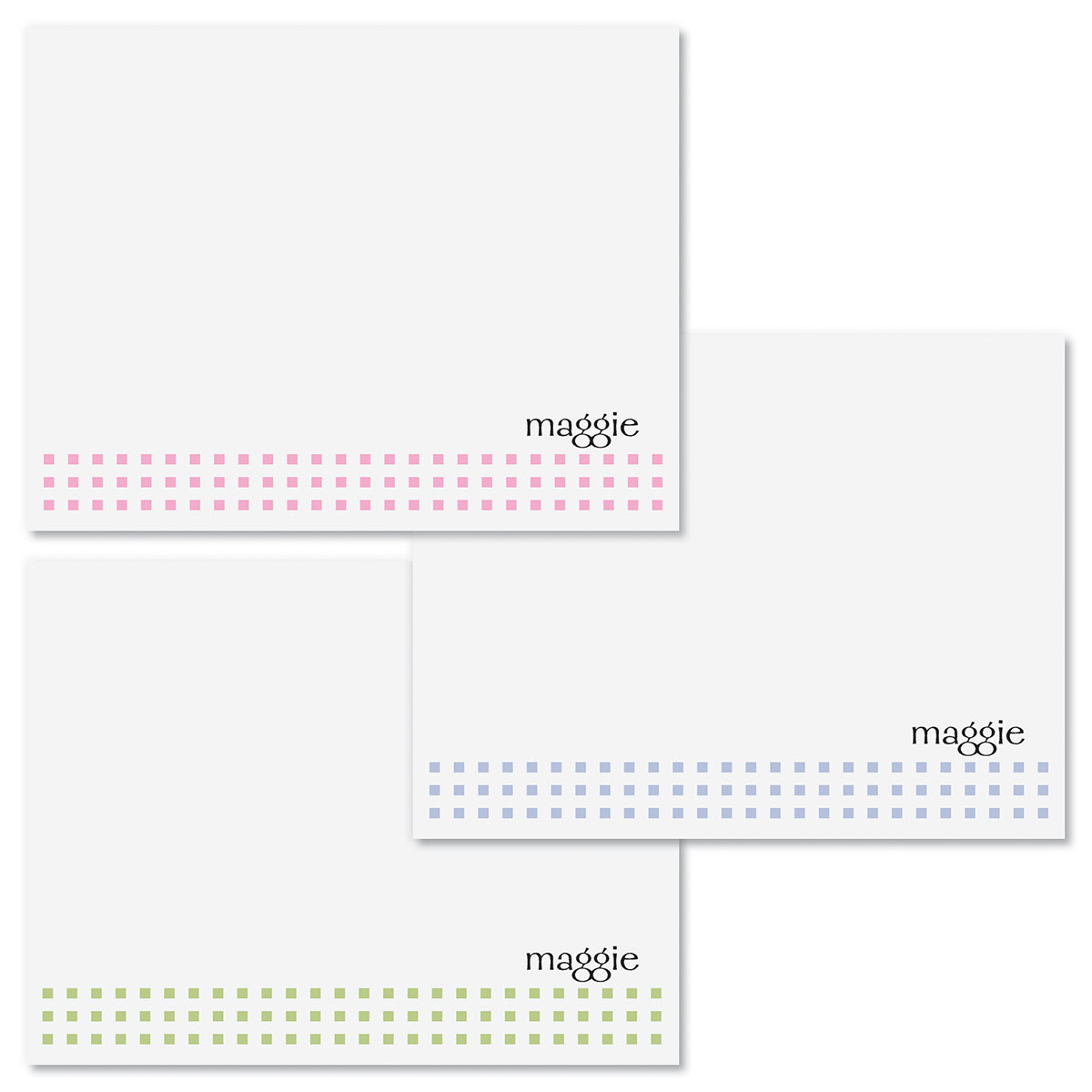 Mini Square Personalized Note Cards (3 Colors) | Current Catalog