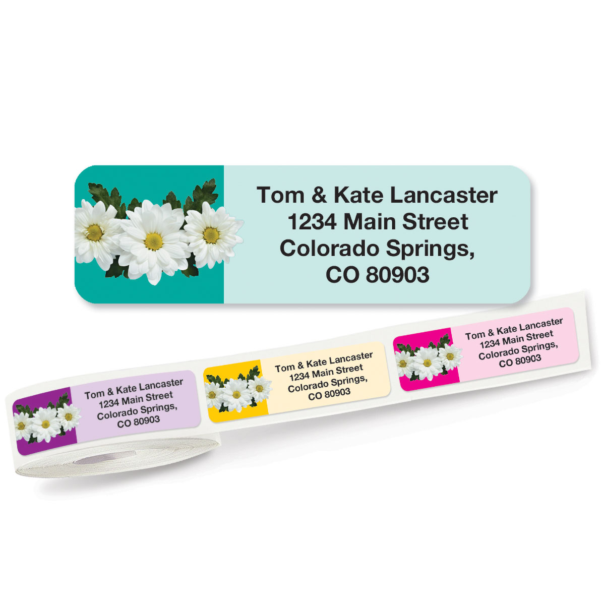 Flower Frenzy Rolled Address Labels - Roll of 250 | Current Catalog