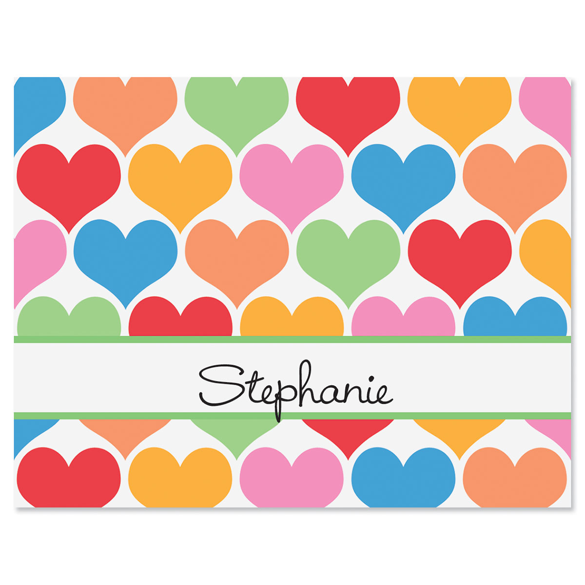 Happy Hearts Personalized Note Cards | Current Catalog