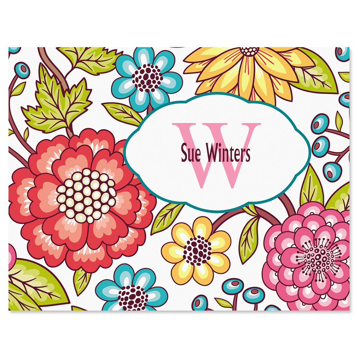 Garden Whimsy Personalized Note Cards | Current Catalog
