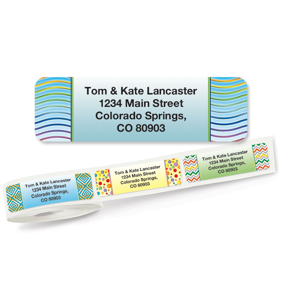 Vivid Rolled Address Labels - Roll of 250 | Current Catalog