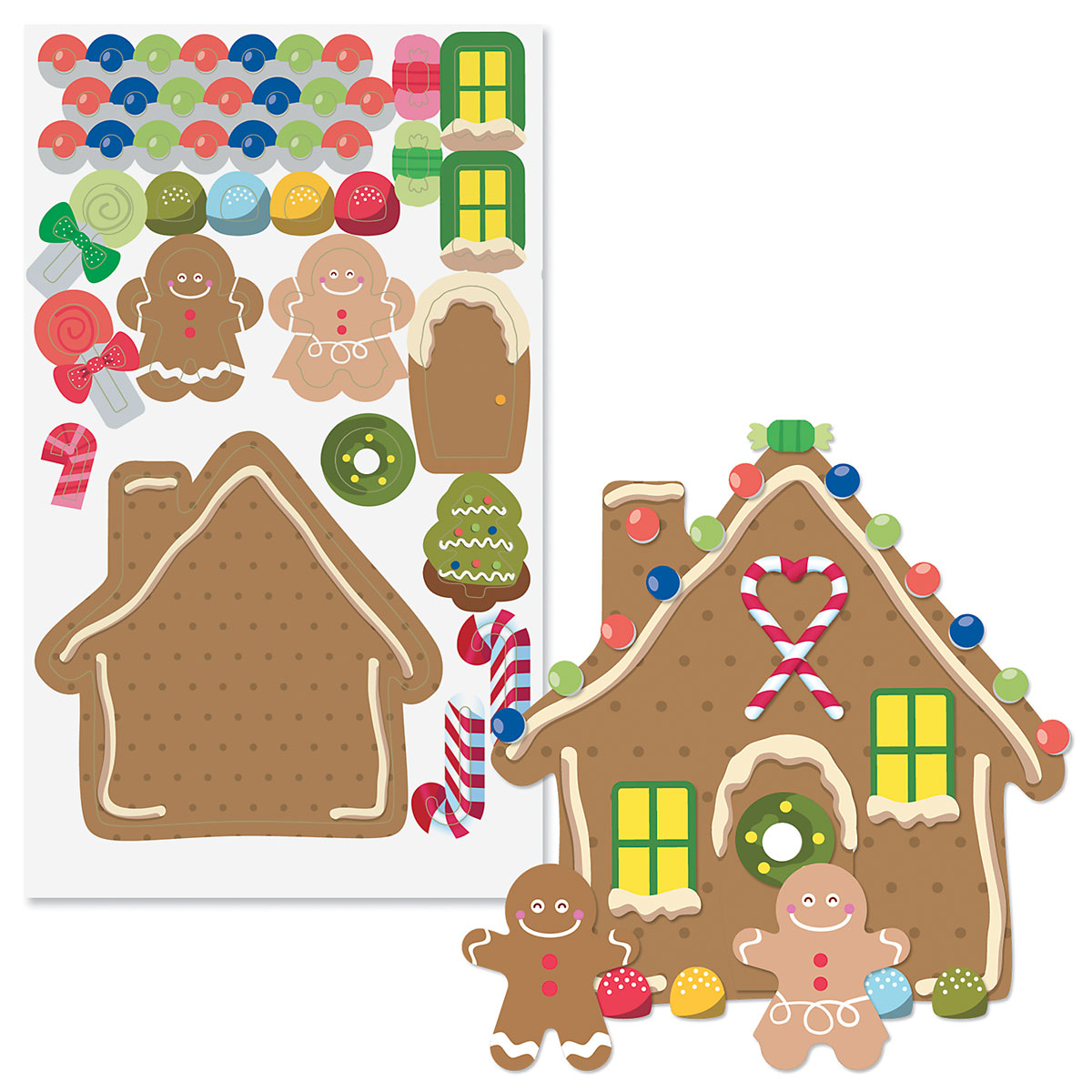 Decorate-Your-Own-Gingerbread House Stickers | Current Catalog