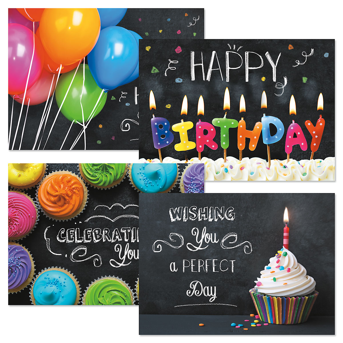 Bright on Black Birthday Cards | Current Catalog