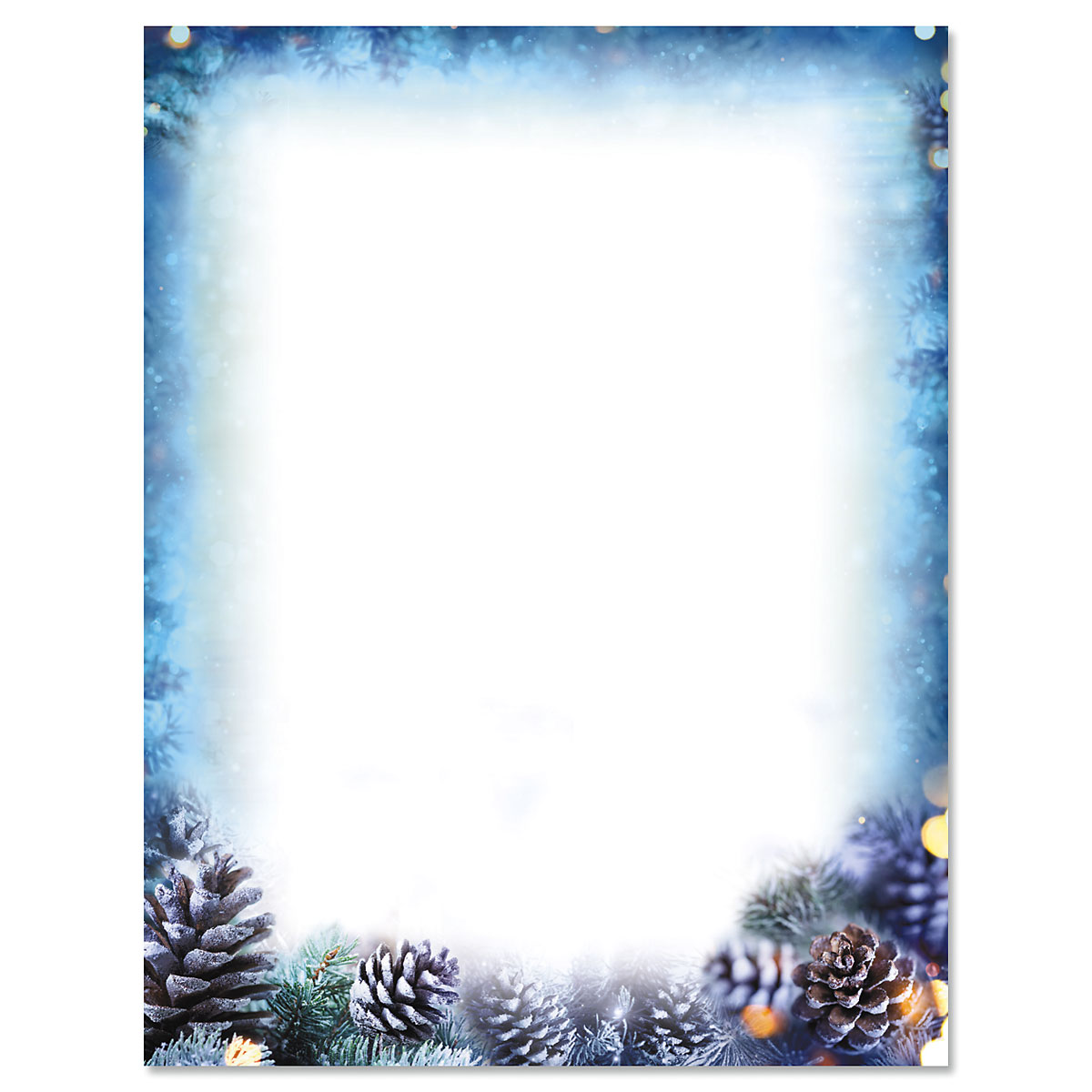 Snowy Pine Christmas Letter Papers | Current Catalog