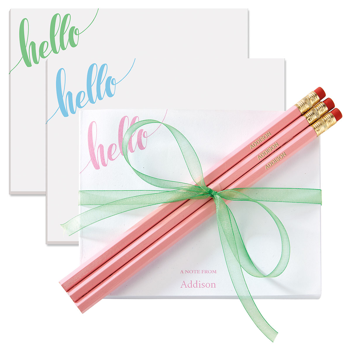 Hello Pastel Personalized Notepad | Current Catalog