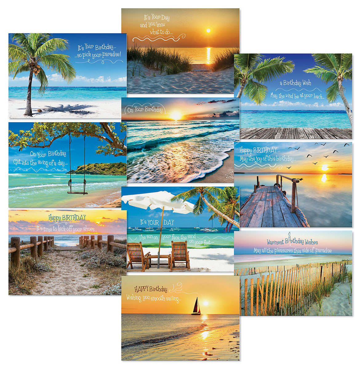 Coastal Birthday Greeting Cards Value Pack | Current Catalog