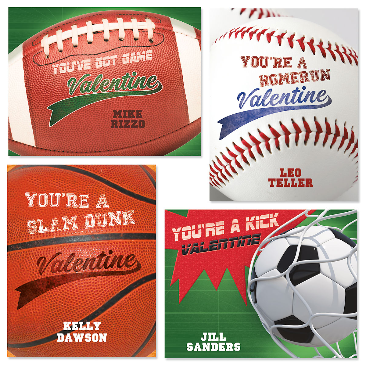 Personalized Sports Kids' Valentines | Current Catalog