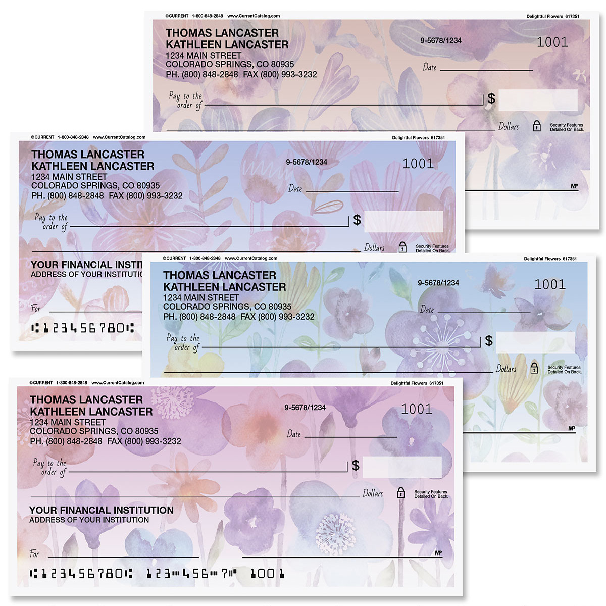 Delightful Flowers Checks | Current Catalog