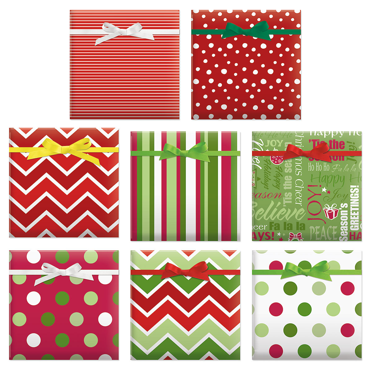 Christmas Patterns Flat Gift Wrap Value Pack | Current Catalog