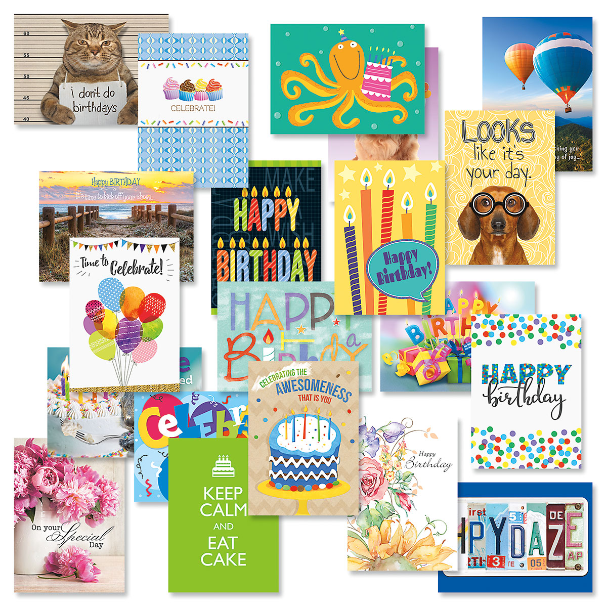 Mega Happy Birthday Cards Value Pack - Set of 40 | Current Catalog