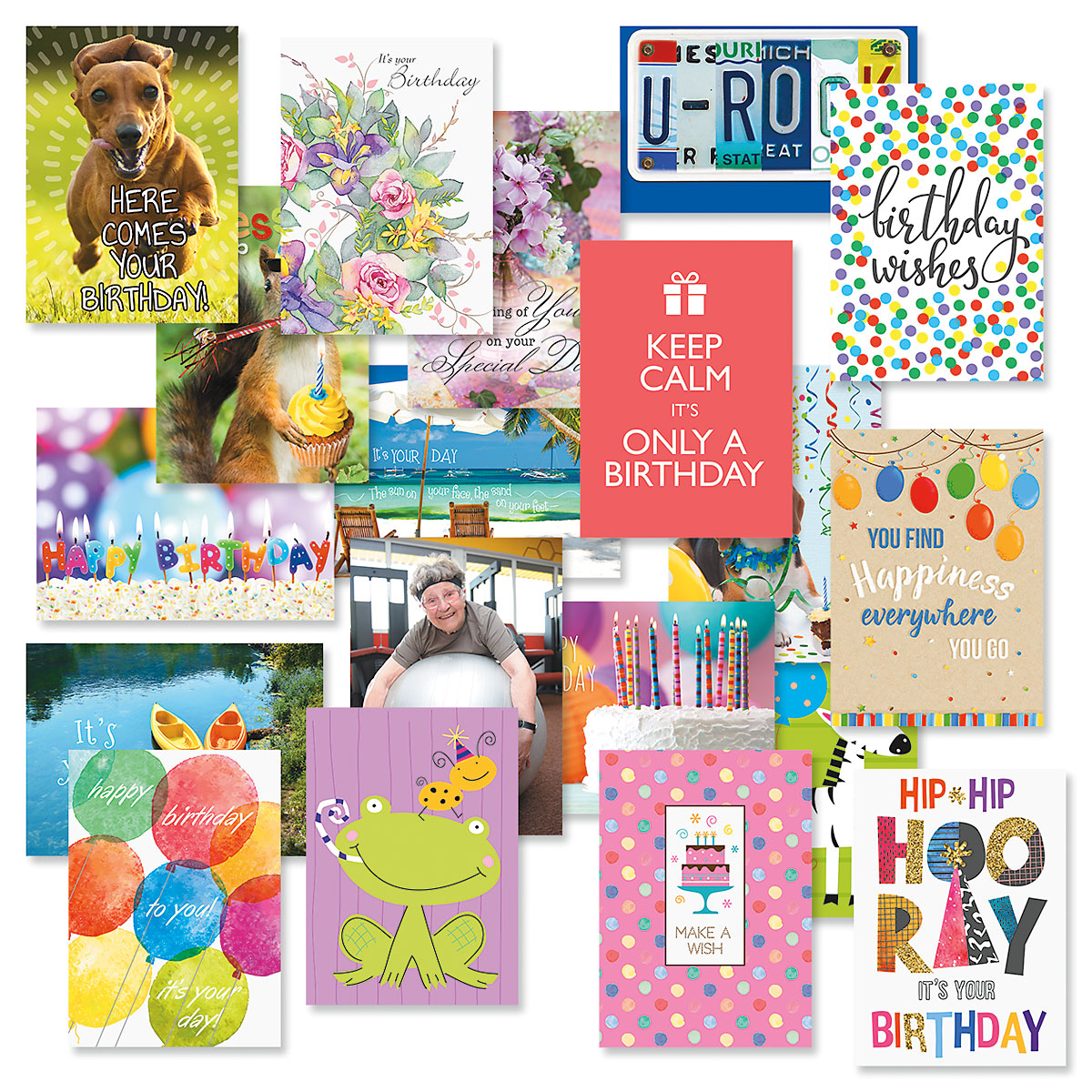 Festive Mega Birthday Cards Value Pack - Set of 40 | Current Catalog