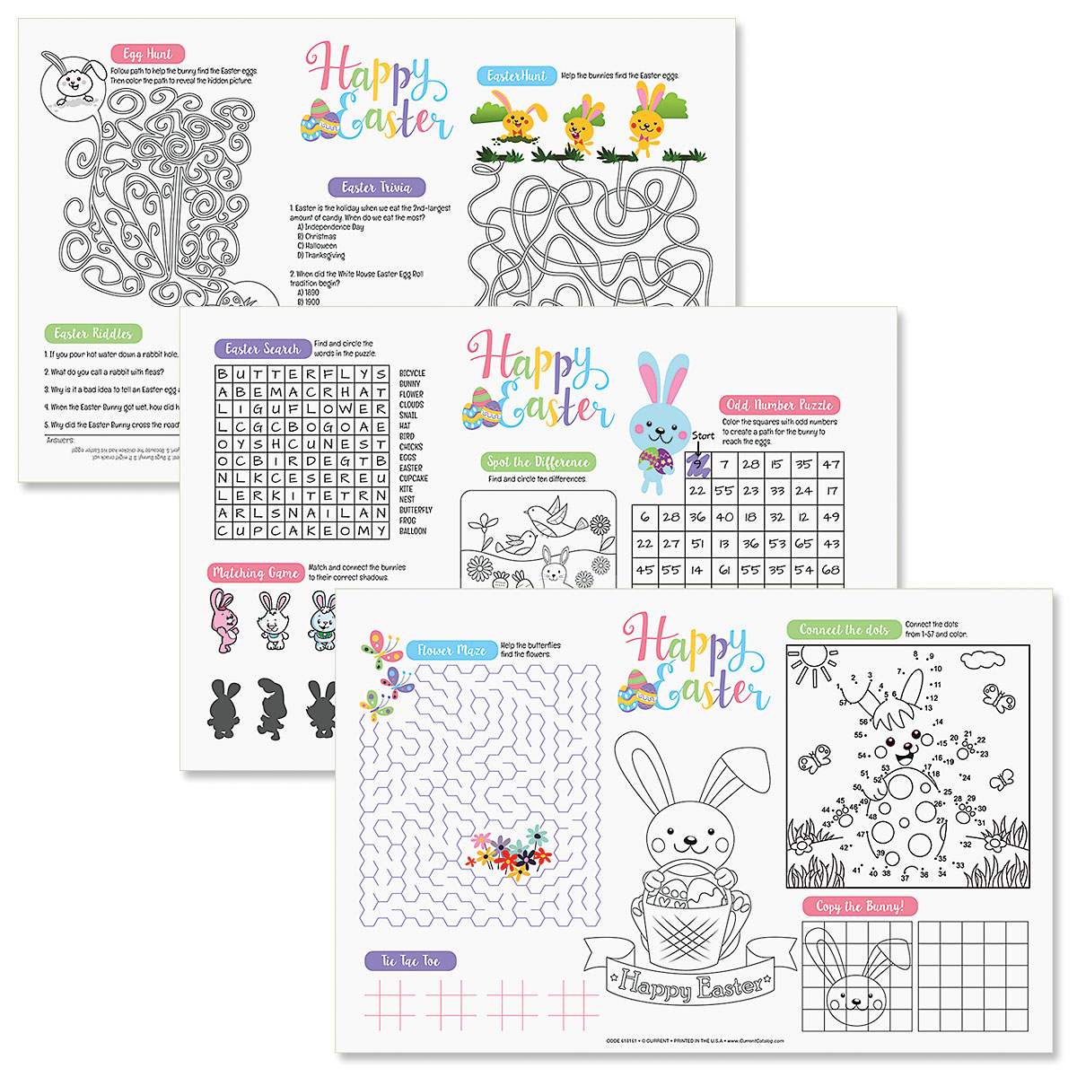 Easter Paper Activity Mats | Current Catalog