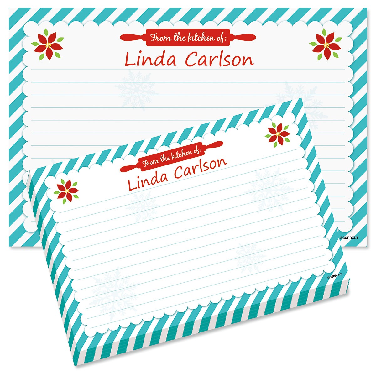 Christmas Kitchen Personalized Recipe Cards | Current Catalog