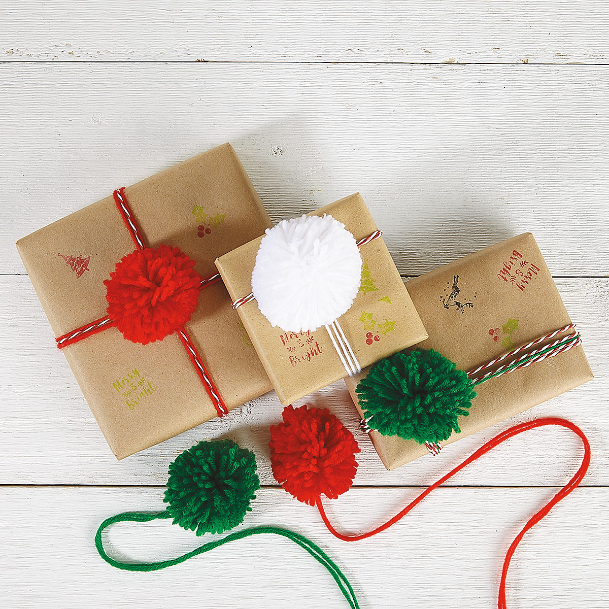 Christmas Pom-Pom Package Toppers | Current Catalog