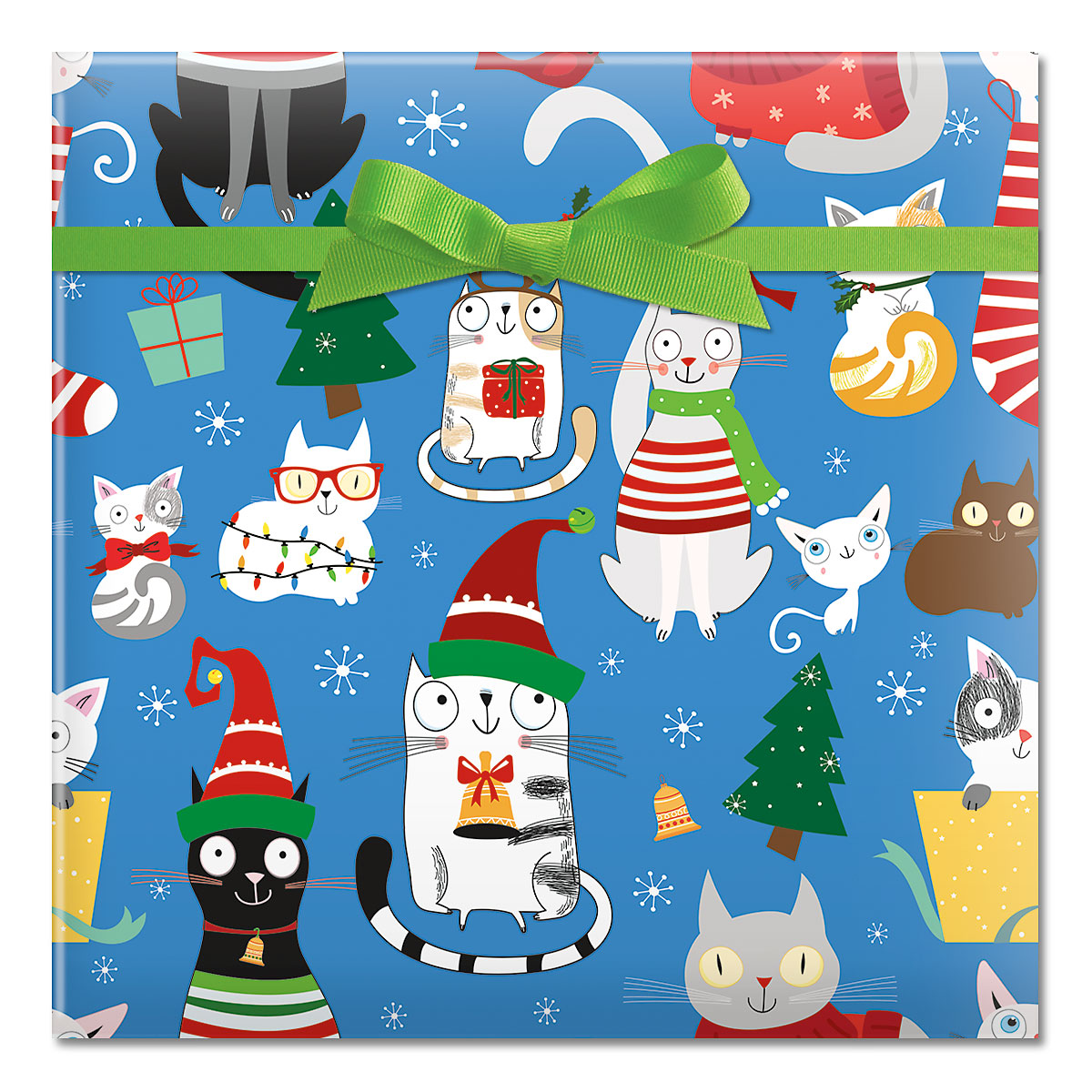 Christmas Cats Jumbo Rolled Gift Wrap | Current Catalog