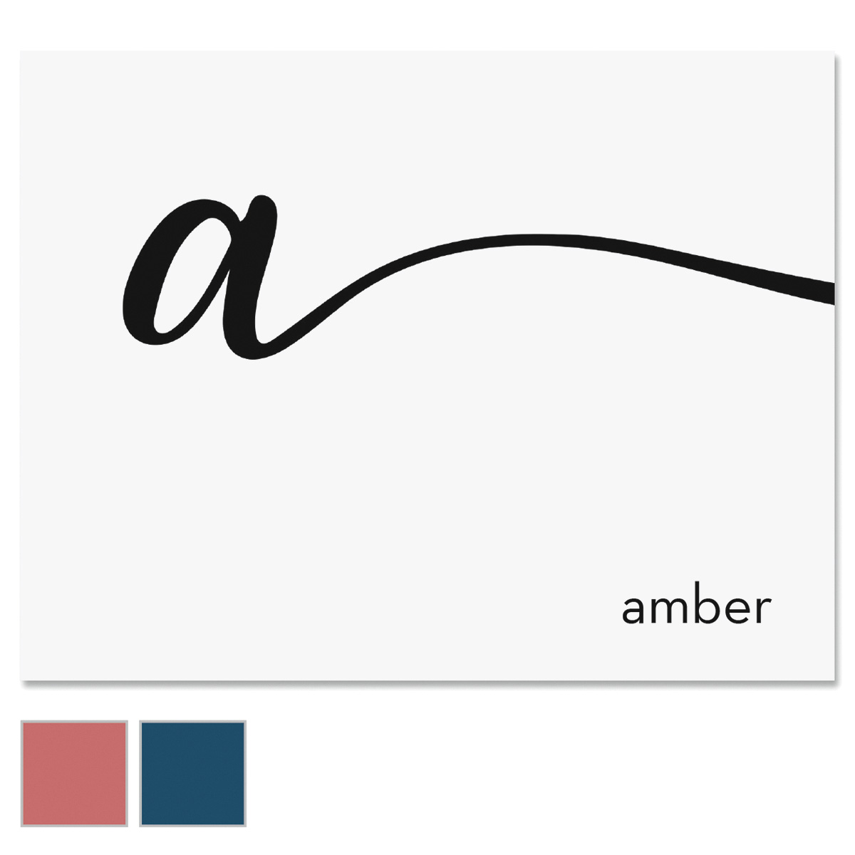 Cursive Initial Personalized Note Cards | Current Catalog
