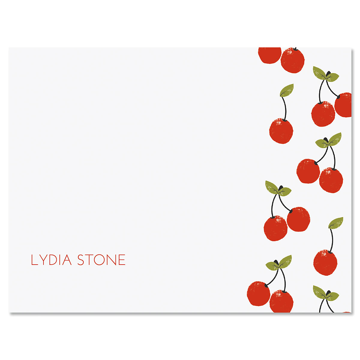 Cherry Parade Personalized Note Cards | Current Catalog