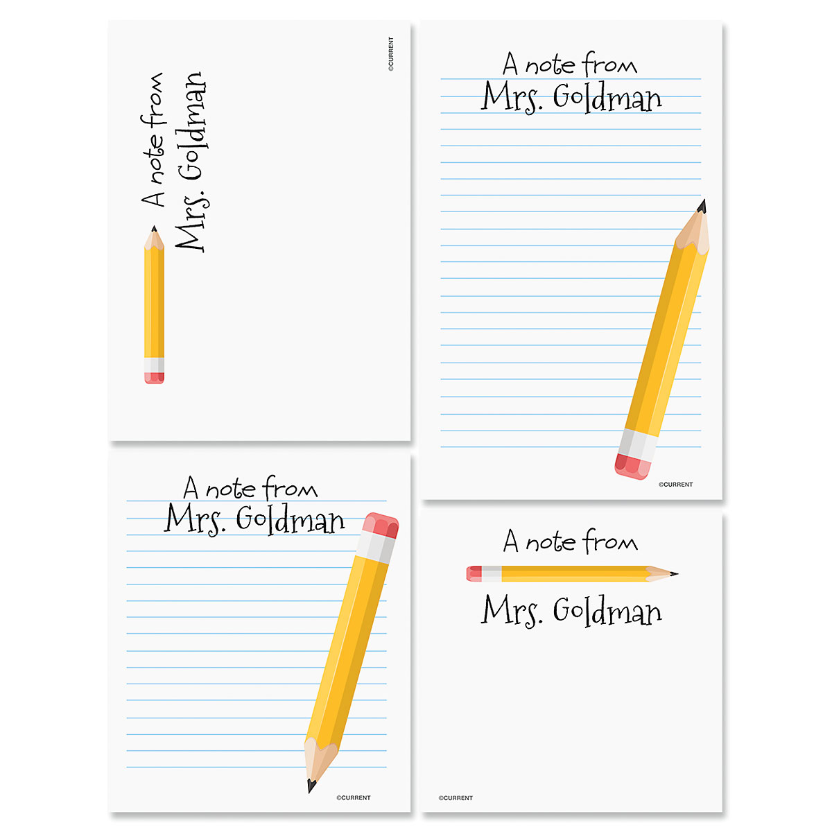 Yellow Pencil Notepad Set | Current Catalog