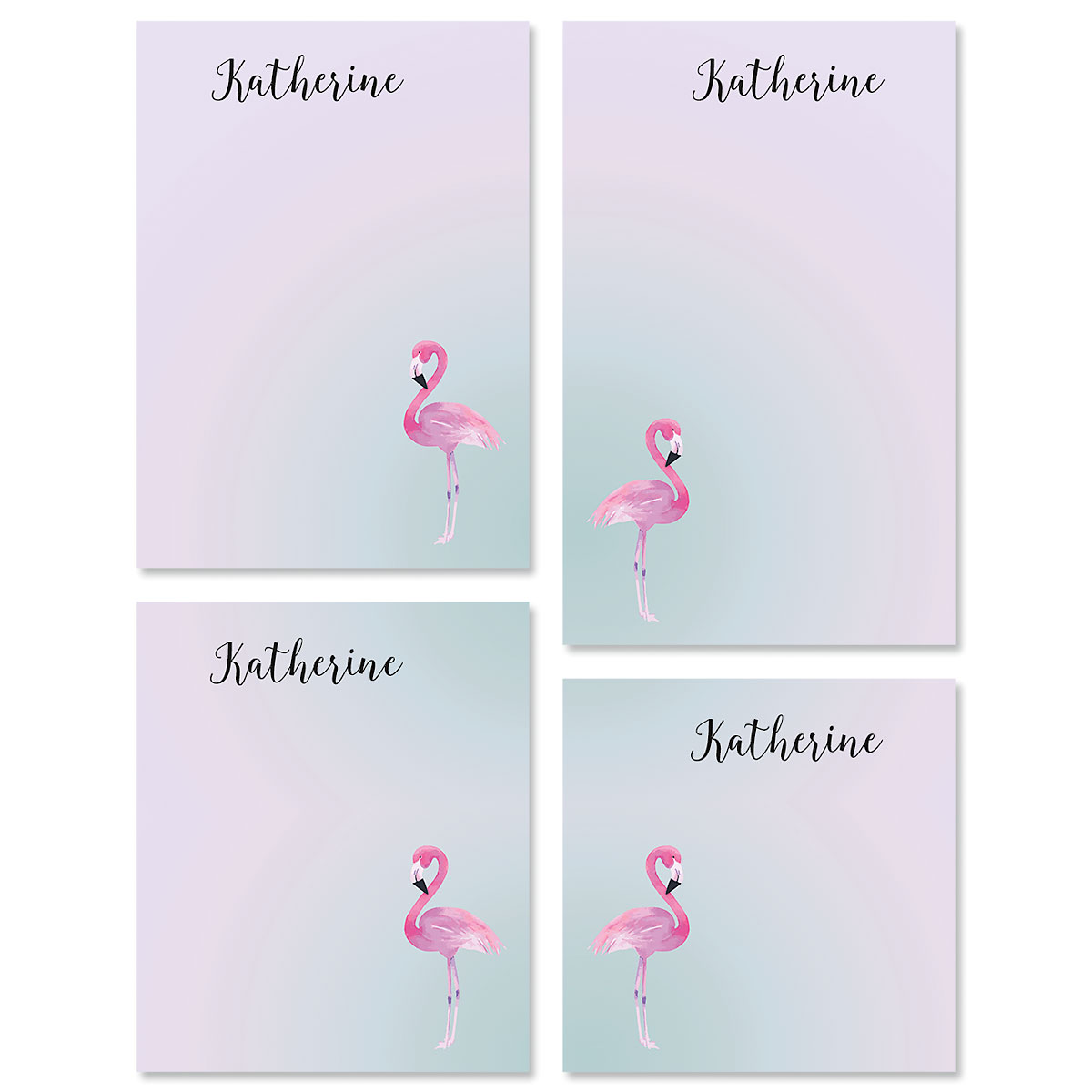 Single Flamingo Personalized Notepad Set | Current Catalog