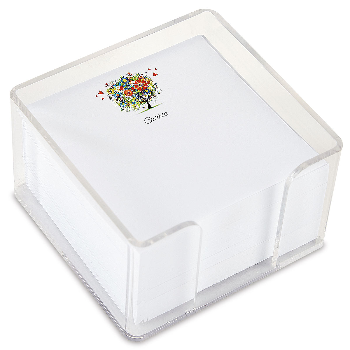 Love and Happiness Personalized Note Sheets in a Cube | Current Catalog