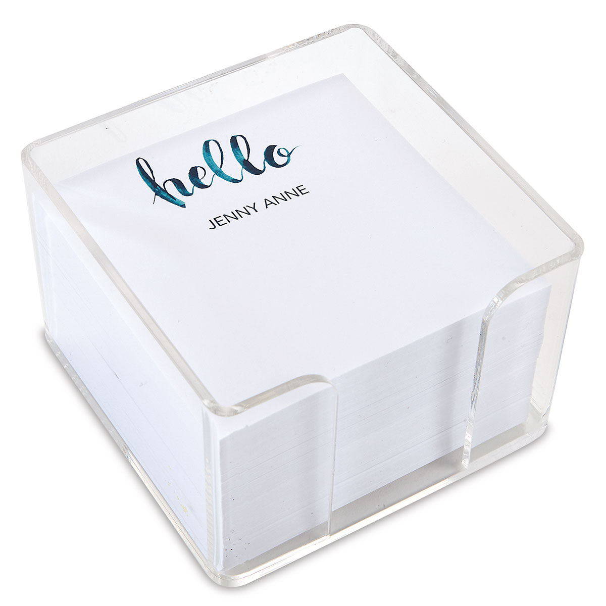 Watercolor Hello Personalized Note Sheets in a Cube 619202-g | Current ...