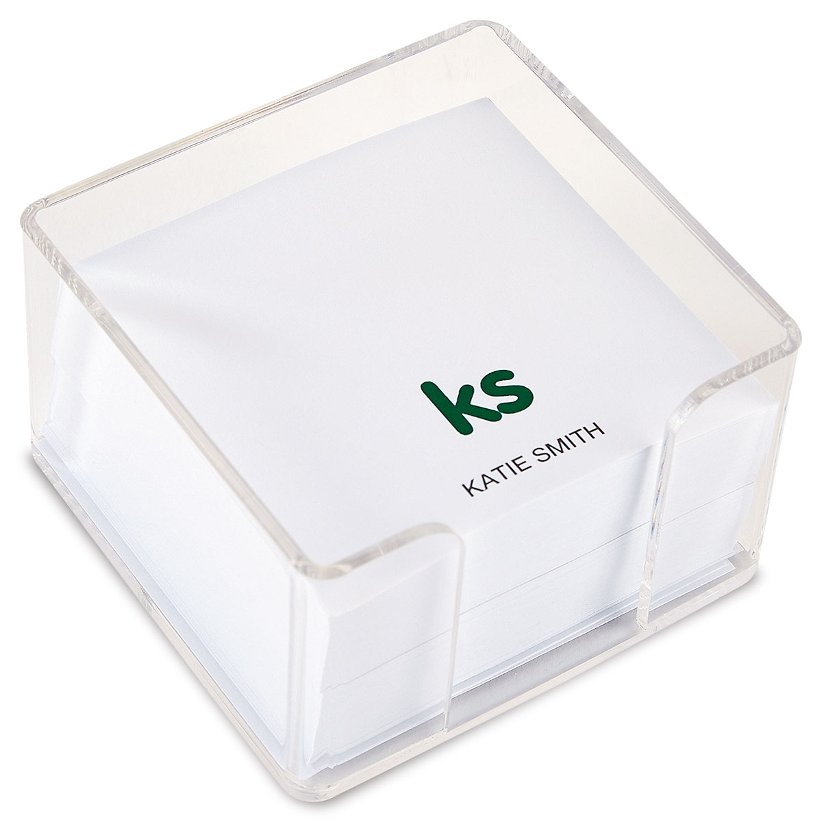Sweet Monogram Personalized Note Sheets in a Cube | Current Catalog