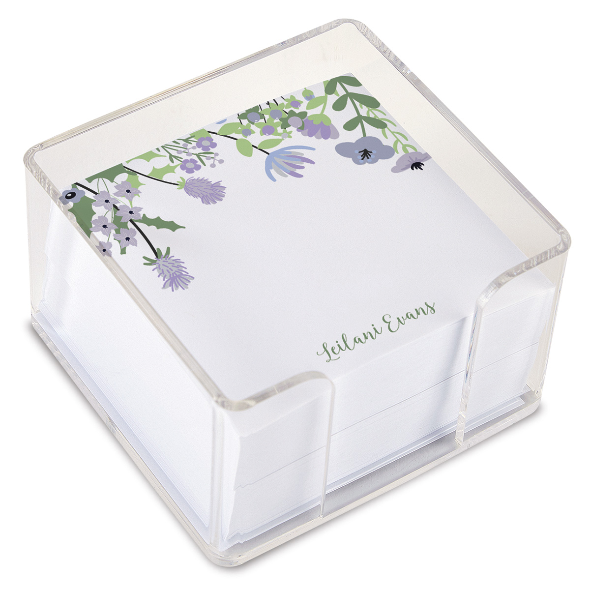 Wildflowers Personalized Note Sheets in a Cube | Current Catalog