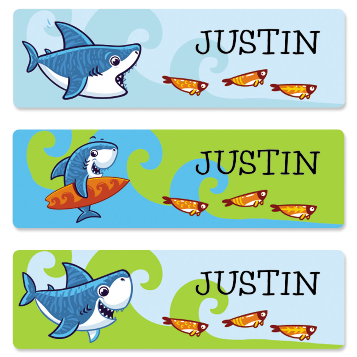 Personalized Sharks Name Stickers | Current Catalog