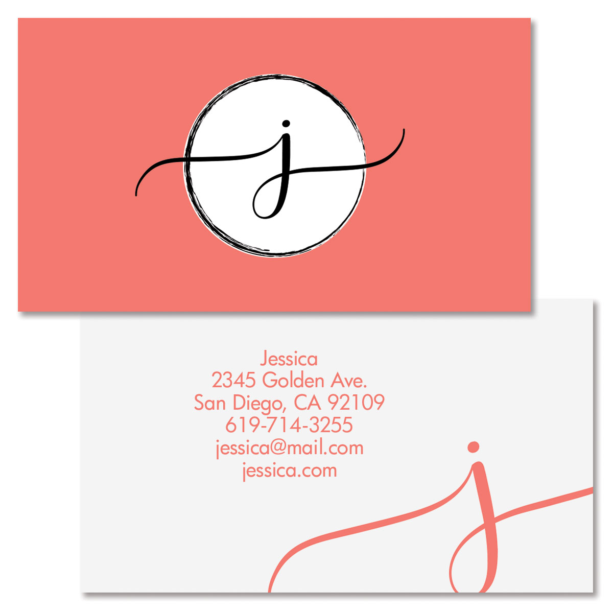Modern Initial Designer Double-Sided Business Cards | Current Catalog