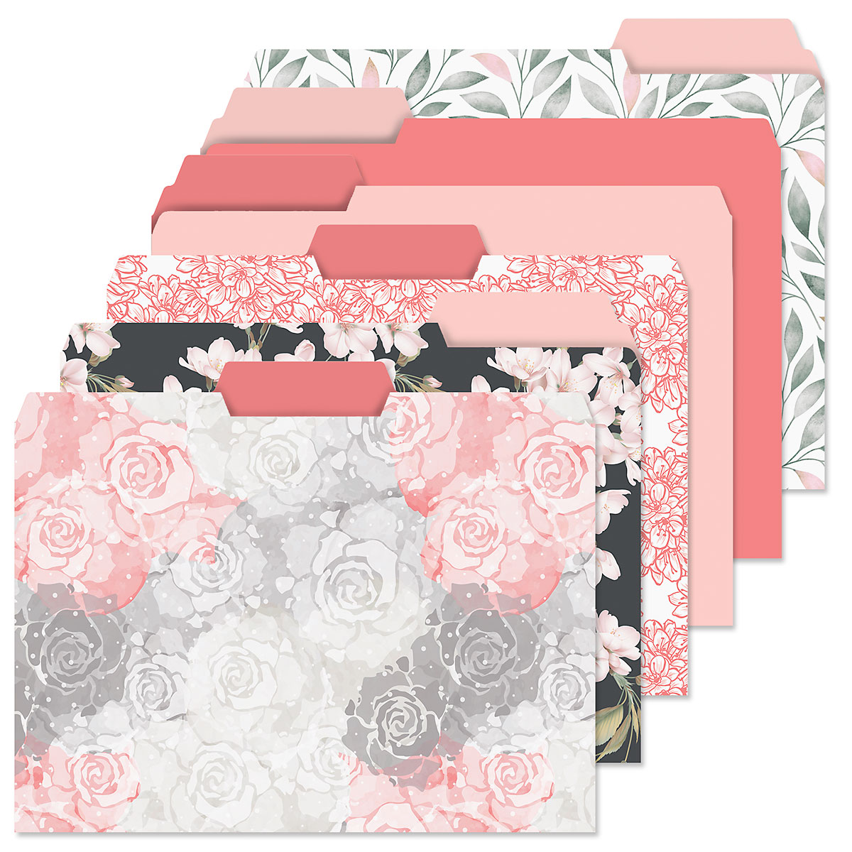 Charcoal & Coral File Folders Value Pack | Current Catalog