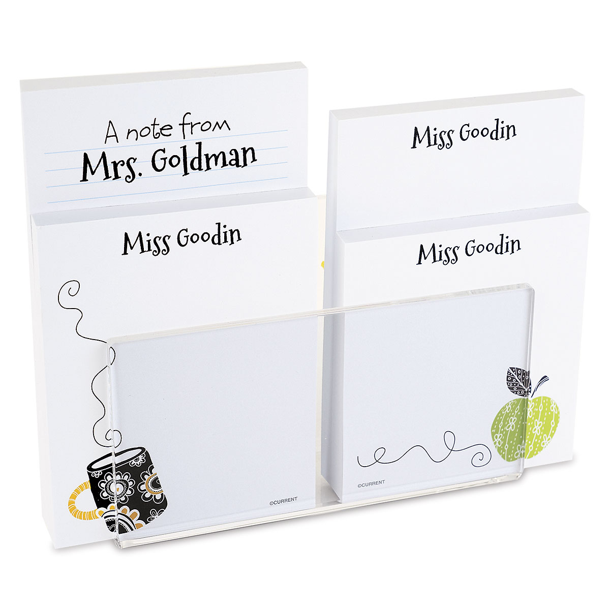 Teacher Personalized Notepad Set & Acrylic Holder | Current Catalog