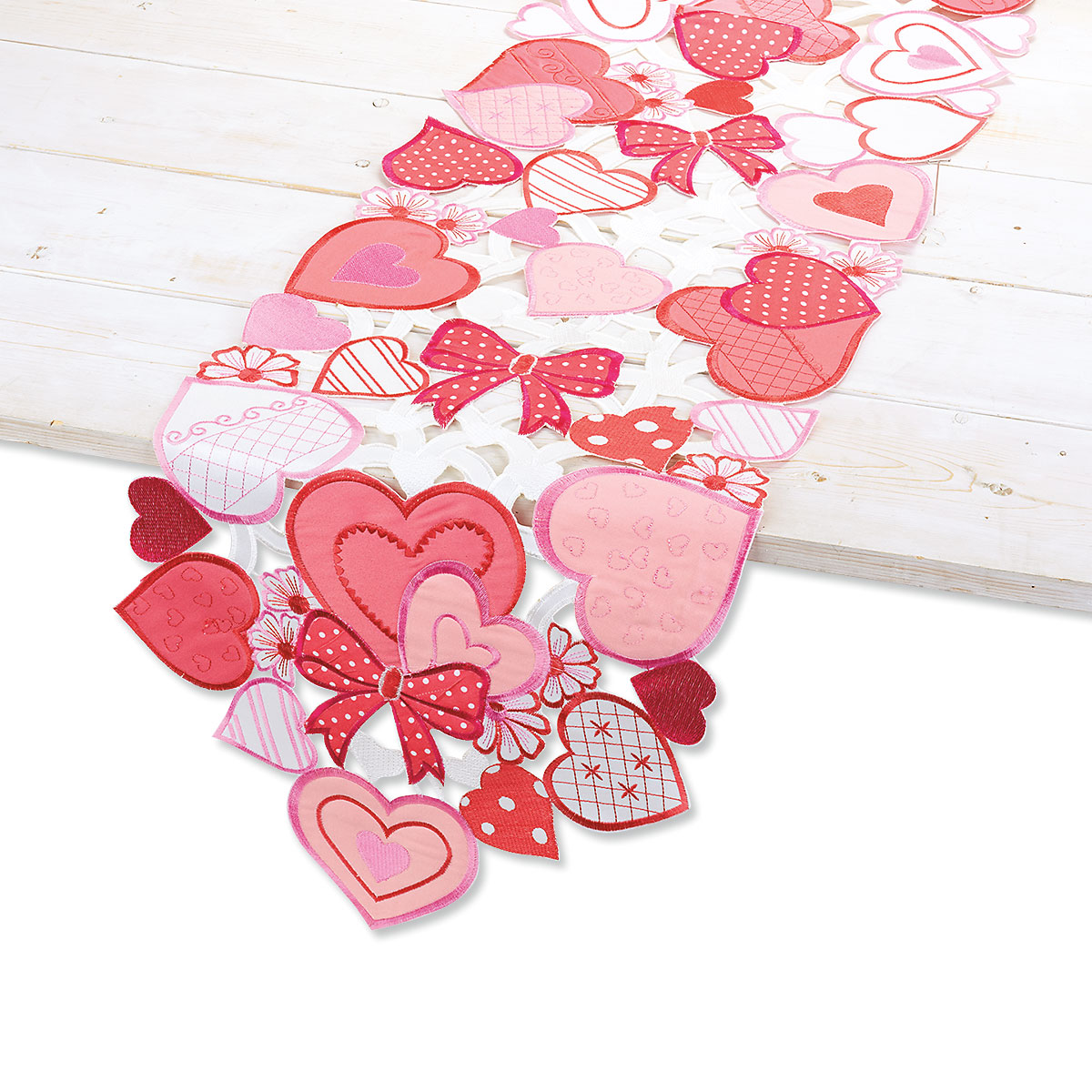 Hearts & Bows Table Runner | Current Catalog