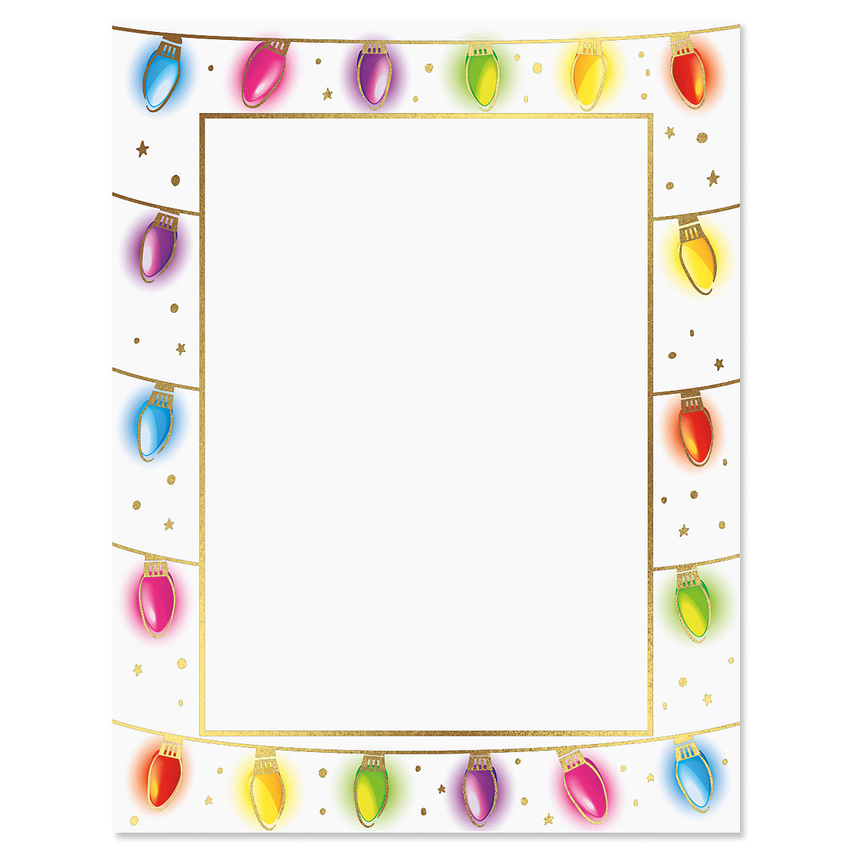 Foil Holiday Lights Christmas Letter Papers | Current Catalog