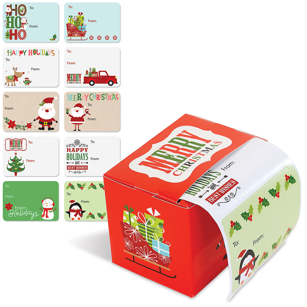 Holiday Boxed Rolled To/From Labels | Current Catalog