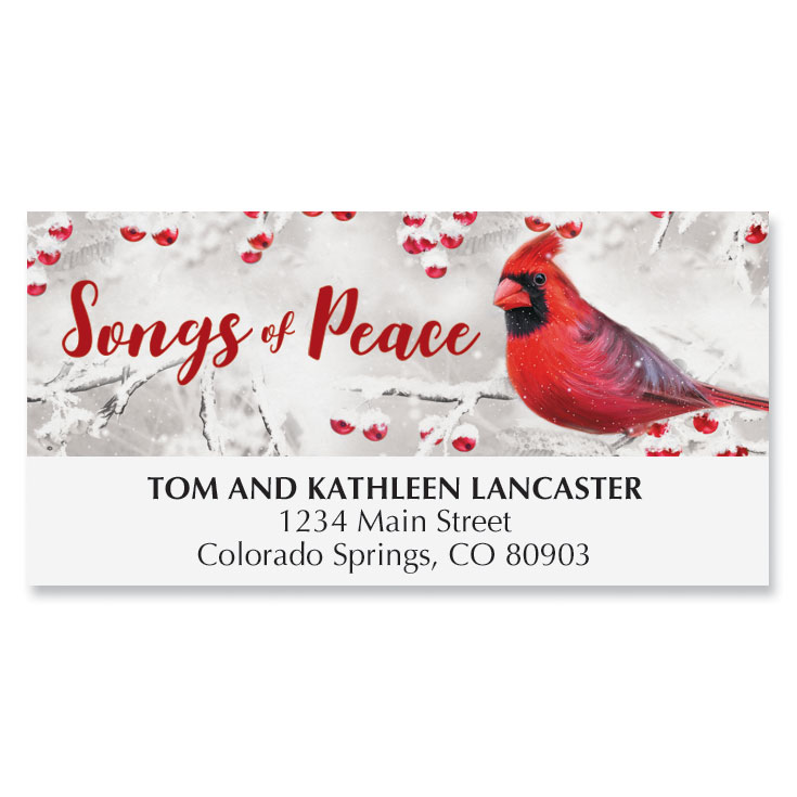 Winter Cardinal Deluxe Address Labels | Current Catalog