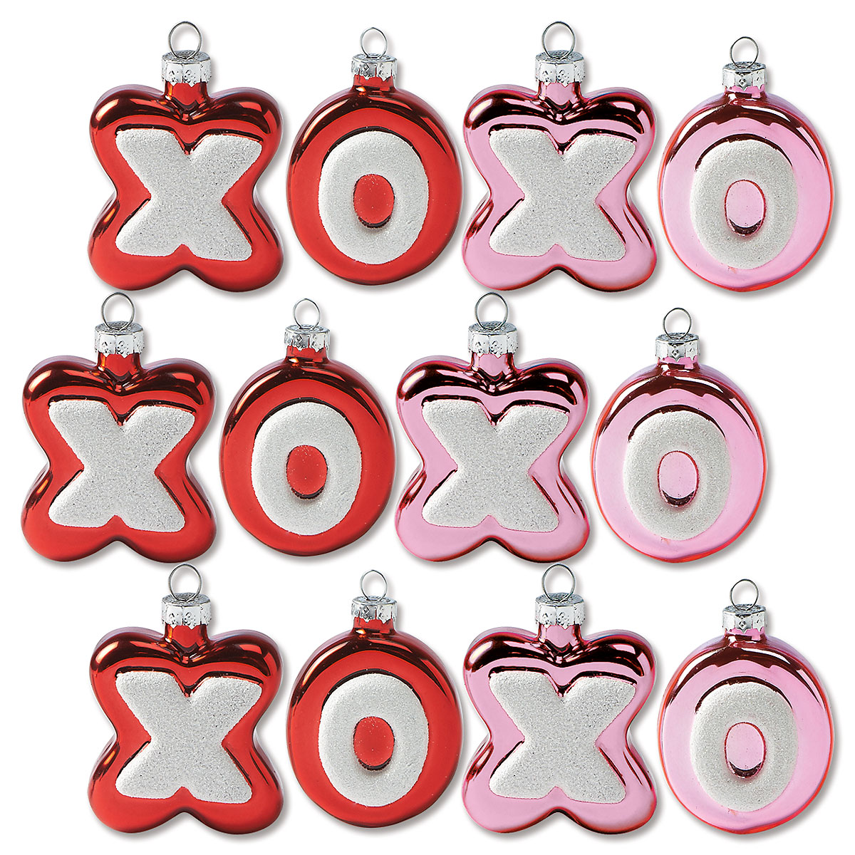Valentine Glass XO Ornaments | Current Catalog