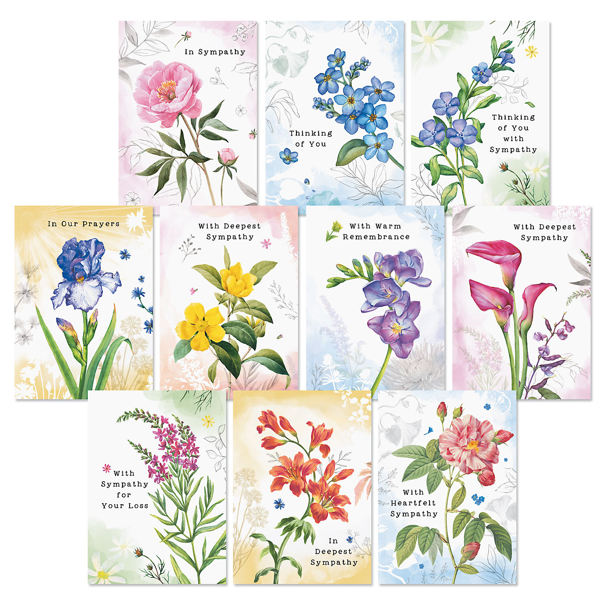 Floral Expressions Sympathy Cards Value Pack | Current Catalog
