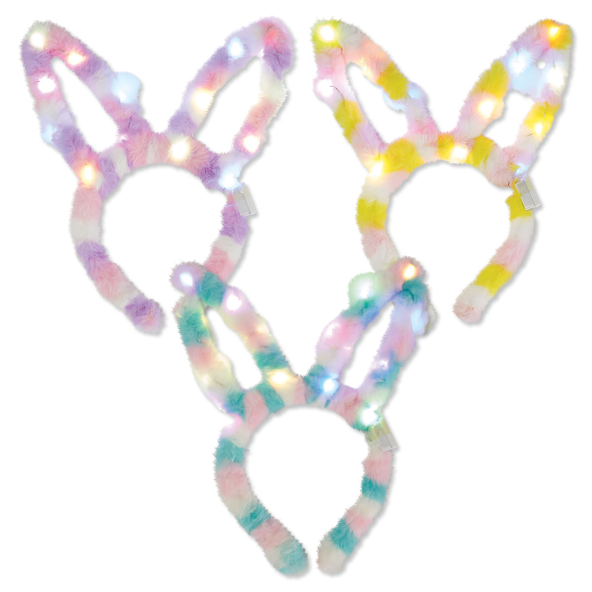 LED Tie-Dyed Bunny Headbands | Current Catalog