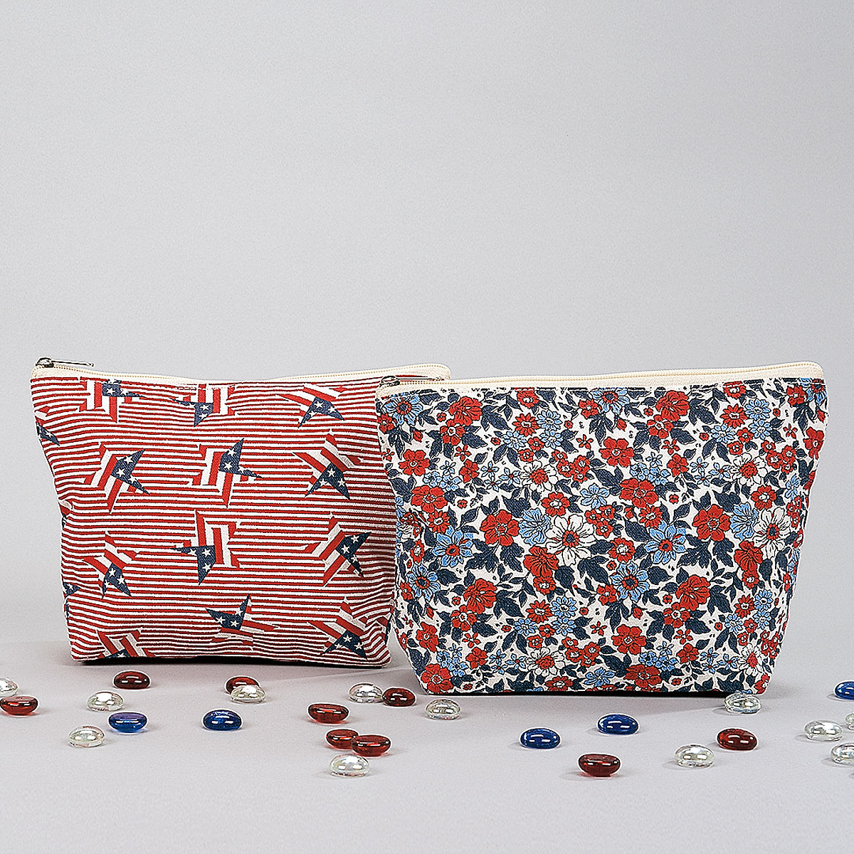 Red, White & Blue Canvas Pouches | Current Catalog