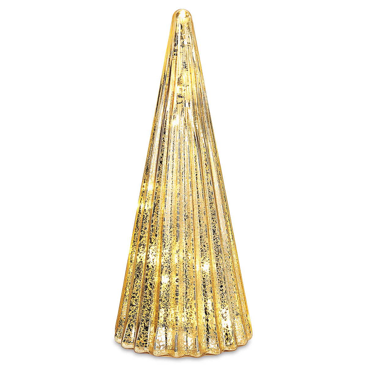 Gold Pleated LED Tree Decoration | Current Catalog