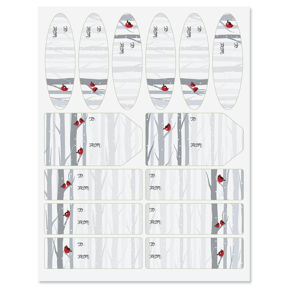 Forest Friends Silver Gift Wrap To/From Labels 621977 | Current Catalog